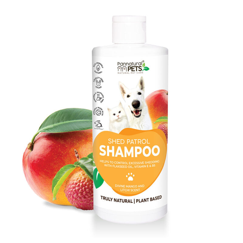 Pannatural Pets Natural PET SHAMPOO - Shed Patrol Mango - 495ml ...